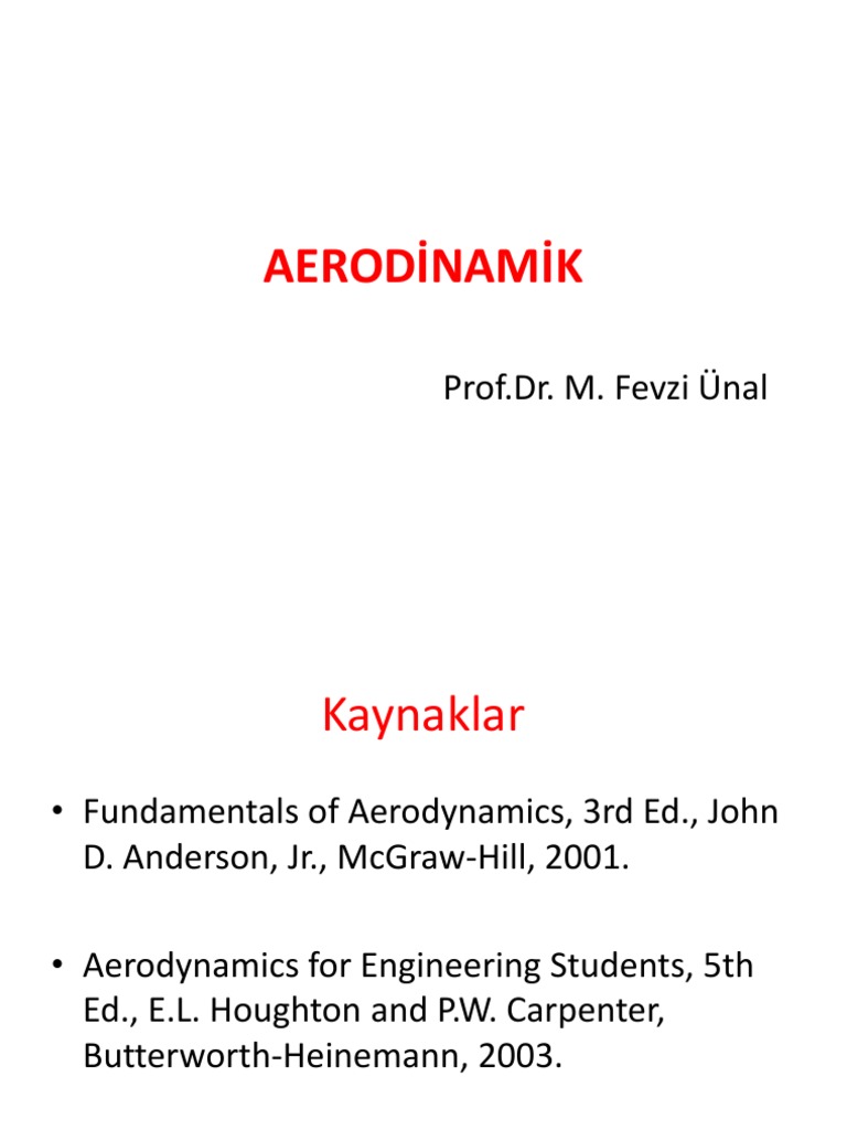 Aerodi̇nami̇k-Ders Notu PDF | PDF