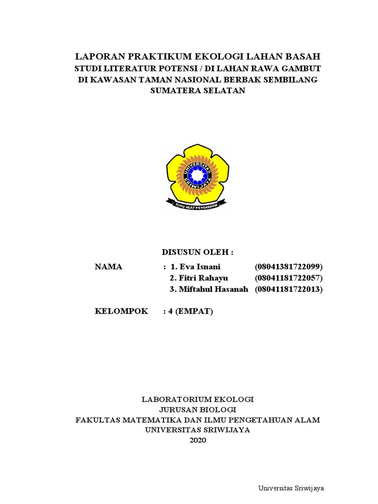 LAPORAN PRAKTIKUM EKOLOGI LAHAN BASAH (Kelompok 4) | PDF | Sains & Matematika