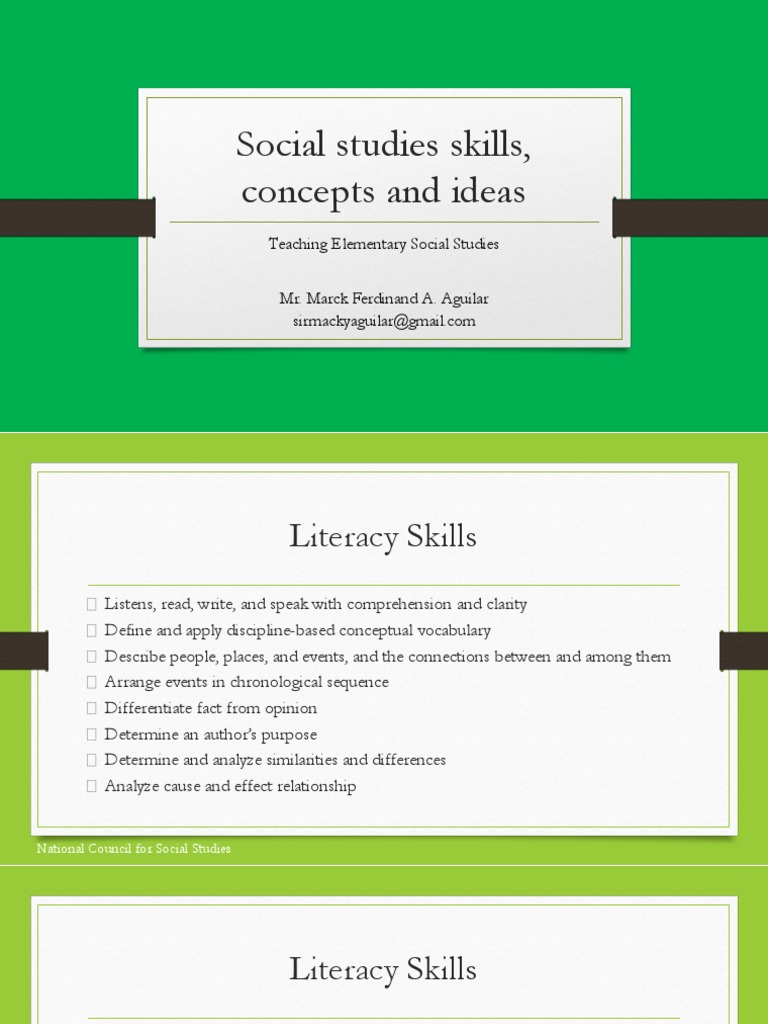 1 - Social Studies Concepts, Ideas and Skills | PDF | Critical Thinking ...