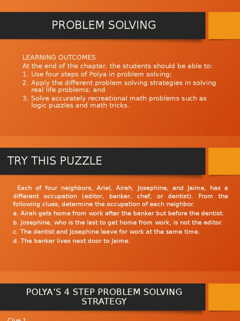 MATH-Problem Solving Polya | Download Free PDF | Cognition | Teaching ...