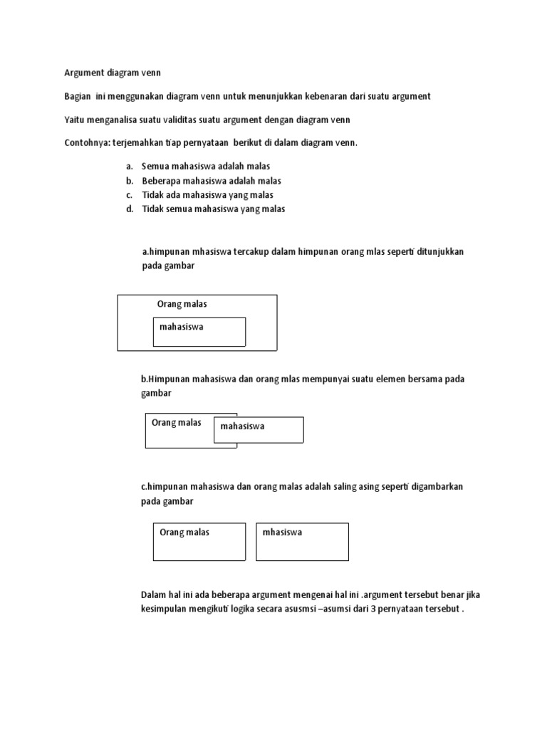 Argument Diagram Venn | PDF