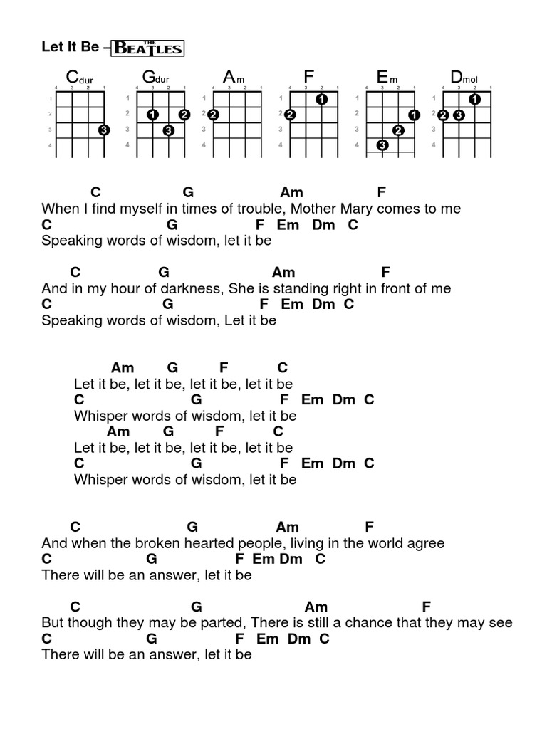 Let It Be Ukulele | PDF