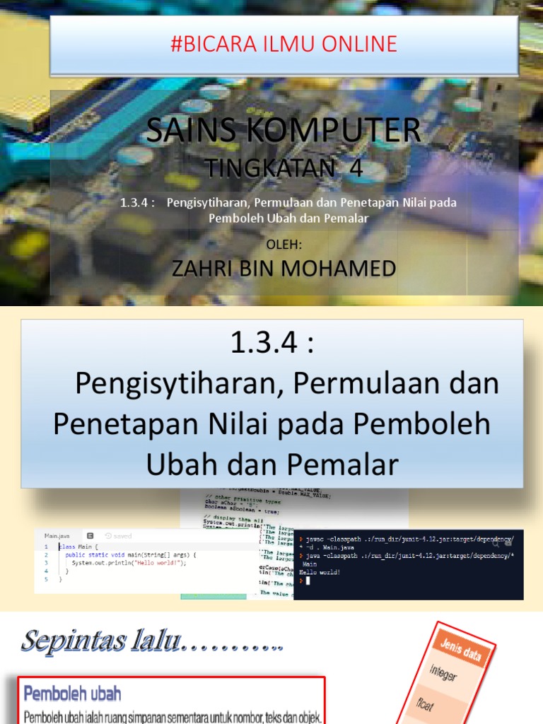 Pemalar dalam Pengaturcaraan Java | PDF