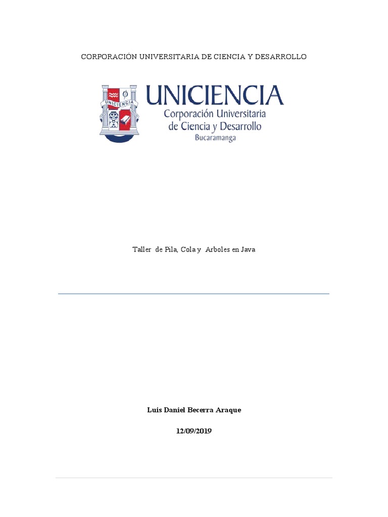 Taller De Pila Colas Y Arboles Java Pdf Cola Tipo De Datos Abstractos Informática Teórica