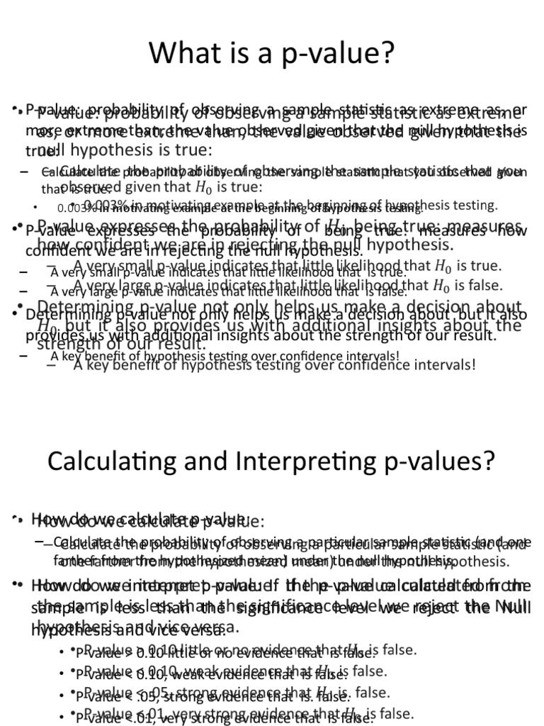What Is A P-Value?: - 0.003% in Motivating Example at The Beginning of ...
