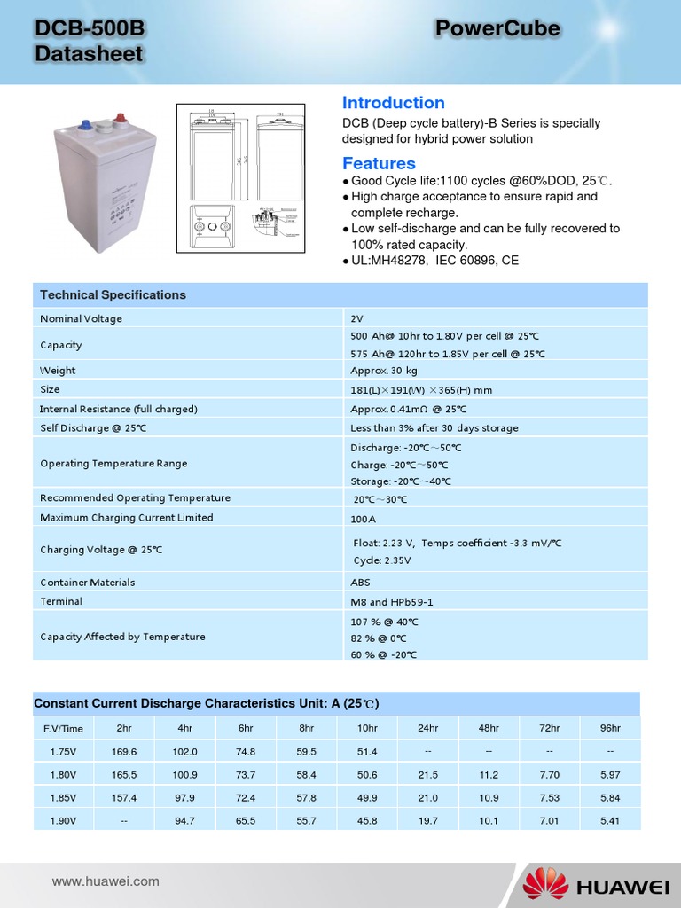DCB-500B Datasheet V01 20130609 PDF | PDF | Rechargeable Battery ...