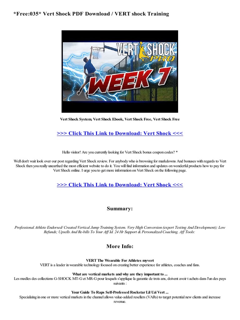 Free035 Vert Shock PDF Download Vert Shock Trainin ...