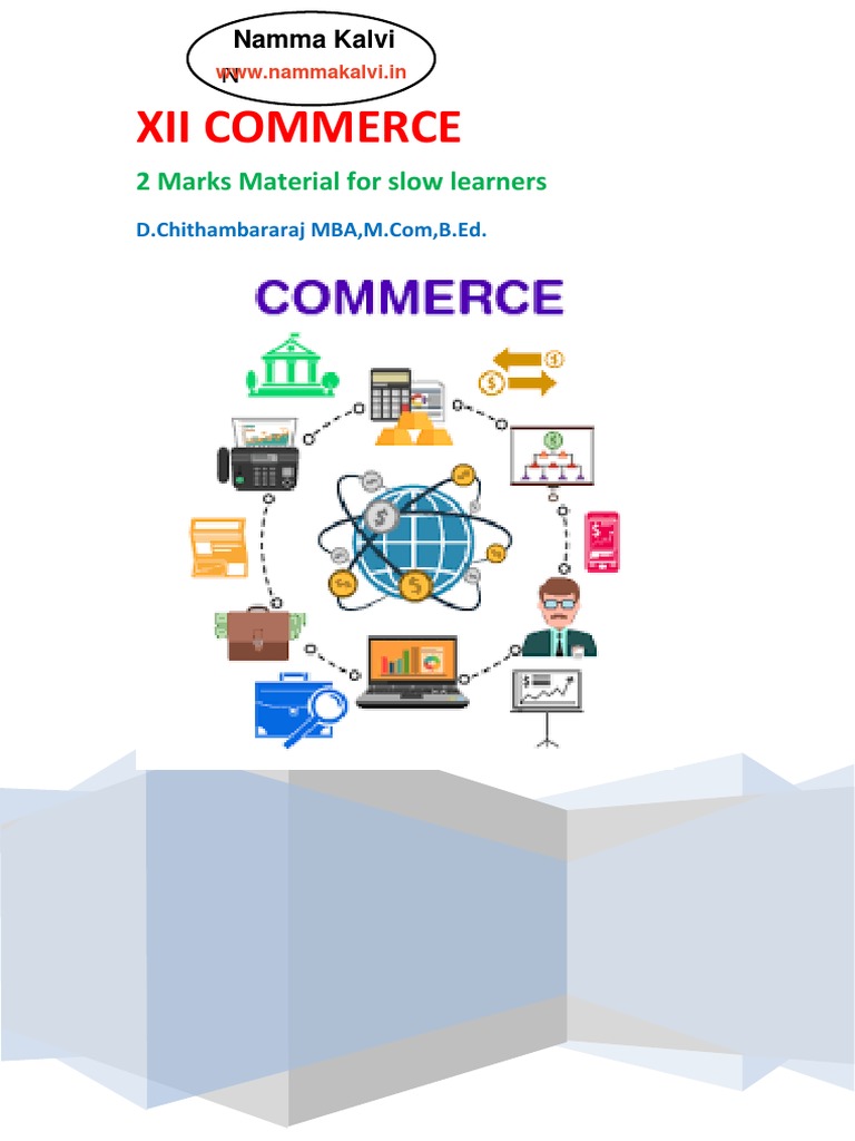 XII Commerce Slow Learners Material | PDF | Securities (Finance ...