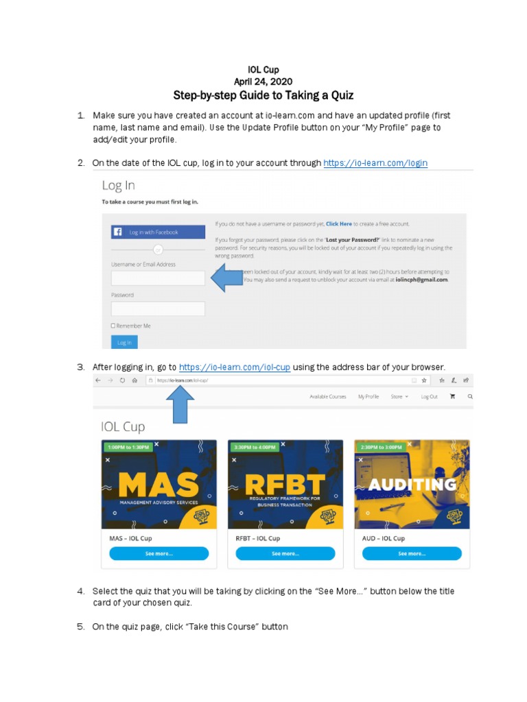 Step-By-Step Guide To Taking A Quiz | PDF | Career & Growth | Finance ...
