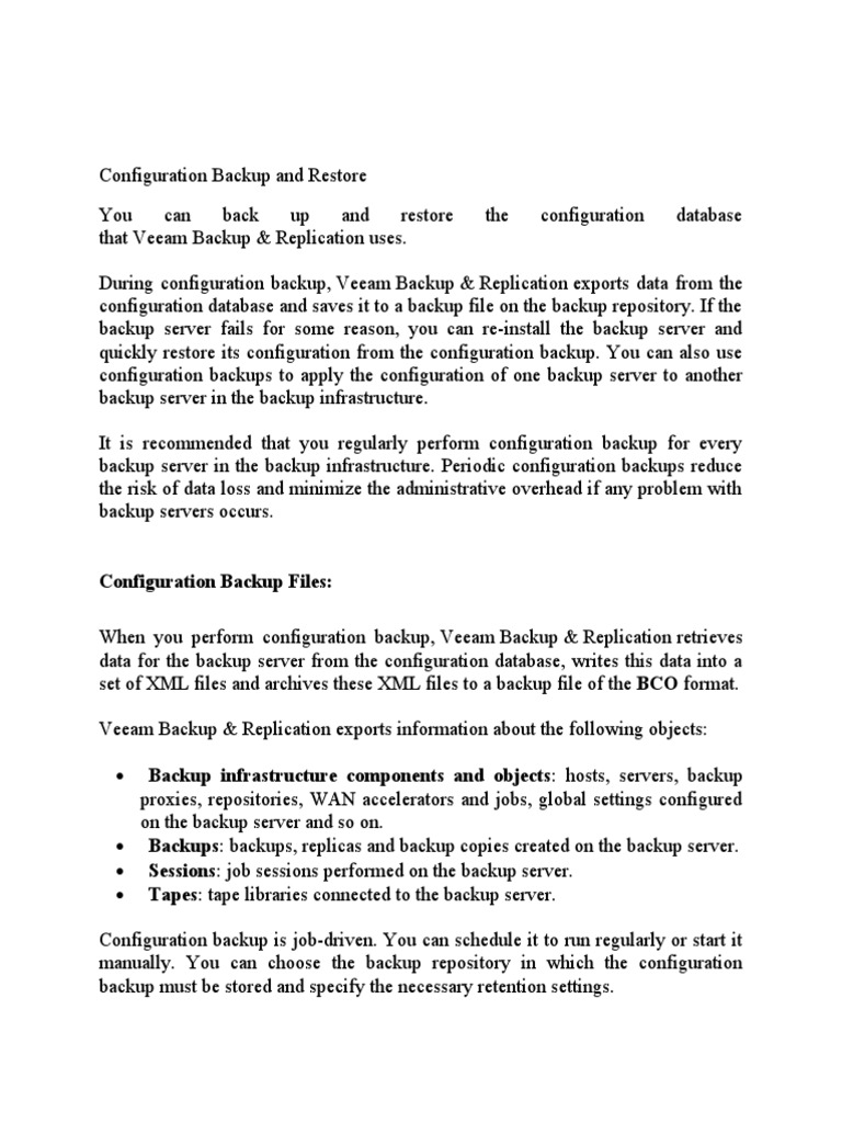 Configuration Backup and Restore | PDF | Backup | Client–Server Model