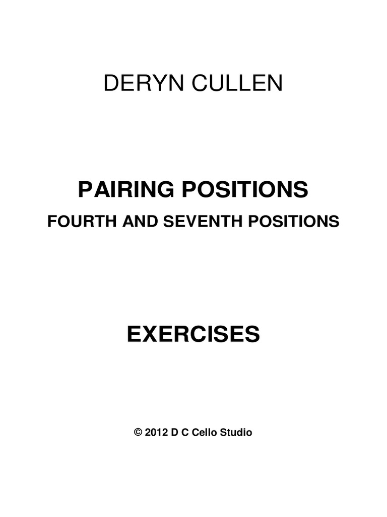 Pairing Positions 4 7 Exercises | PDF