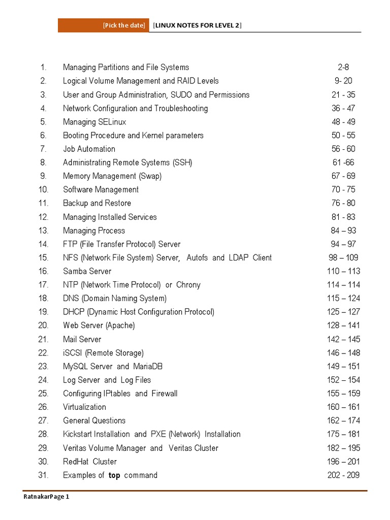 Linux InterviewQuestions - For - Level - 2 - Ratnakar PDF | PDF | File ...