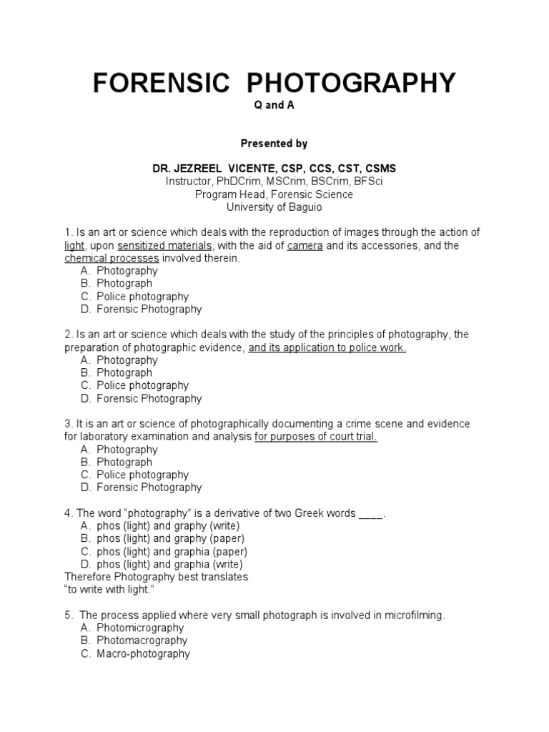 Q and A Photography | PDF | Photograph | Color