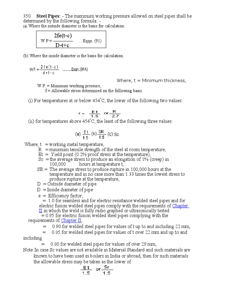 IBR Details | PDF | Pipe (Fluid Conveyance) | Yield (Engineering)