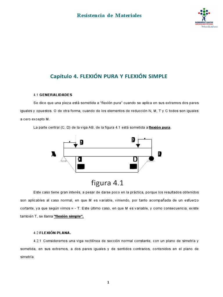 4 Flexión Pura y Flexión Simple | PDF | Doblar | Resistencia de materiales