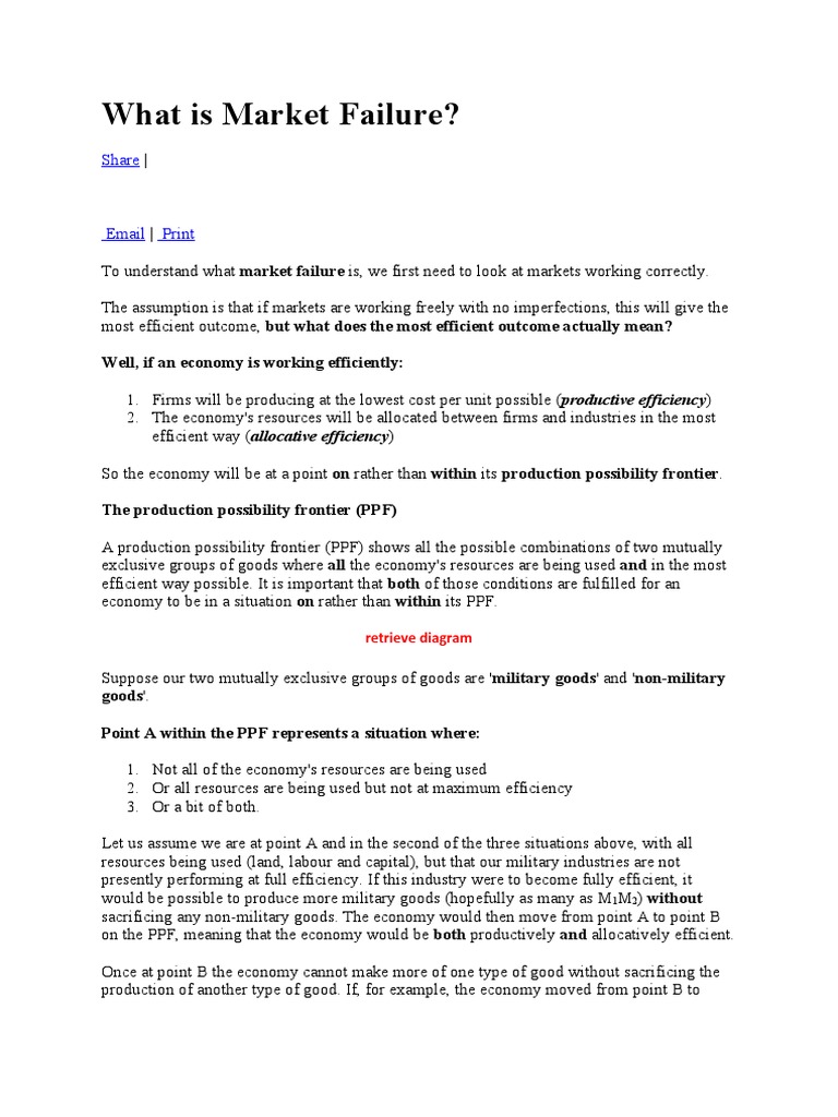What Is Market Failure | Download Free PDF | Market (Economics) | Economies