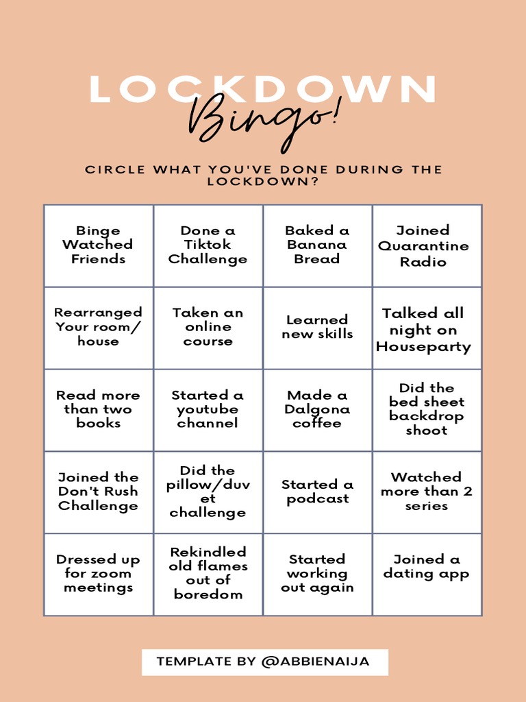 Lockdown: Bingo! | PDF