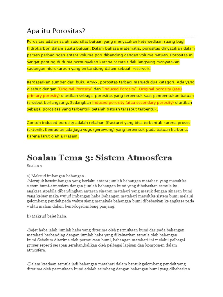Apa Itu Porositas | PDF