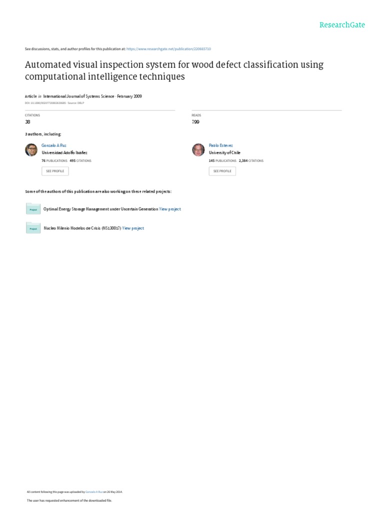 Automated Visual Inspection System For Wood Defect Classification Using Computational ...