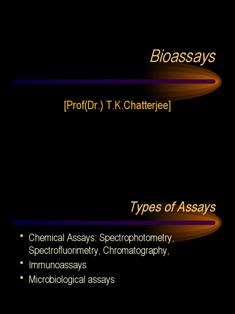 Bio-Assay PPT | PDF | Bioassay | Pharmacology