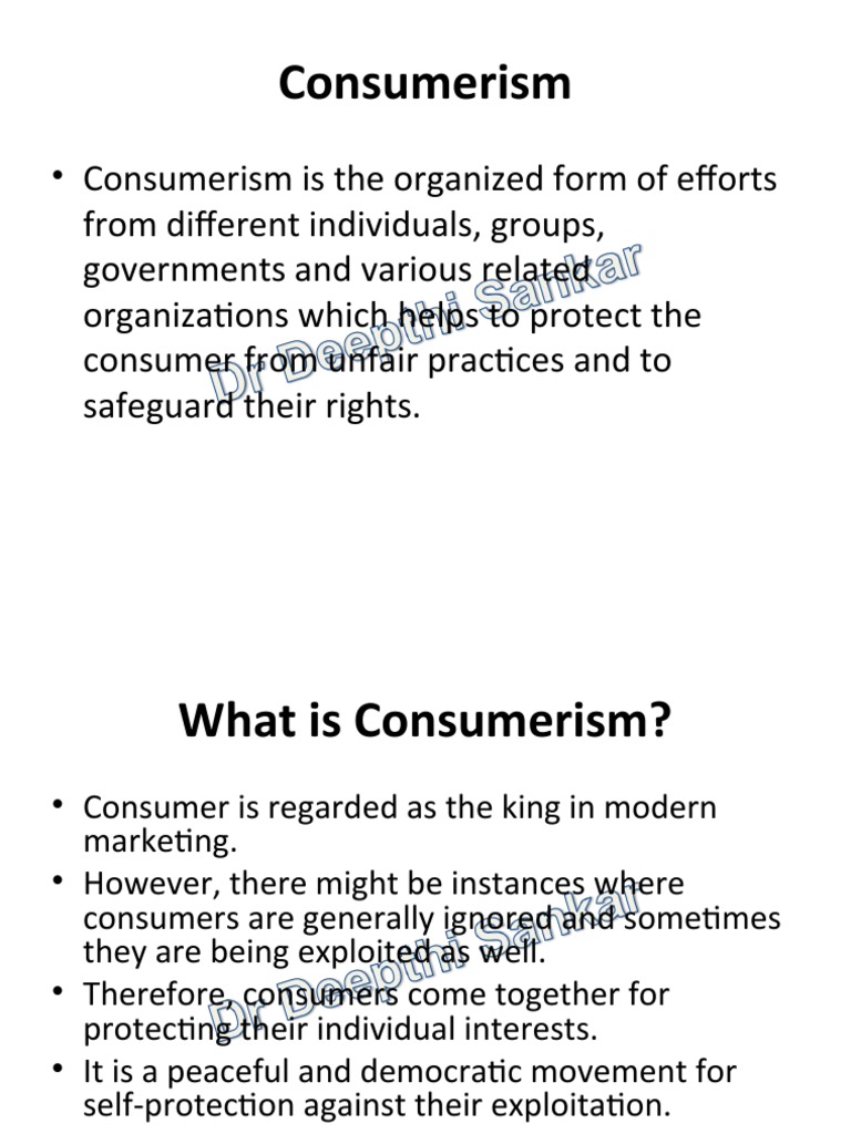 Understanding Consumerism: An Overview of the Consumer Rights Movement ...
