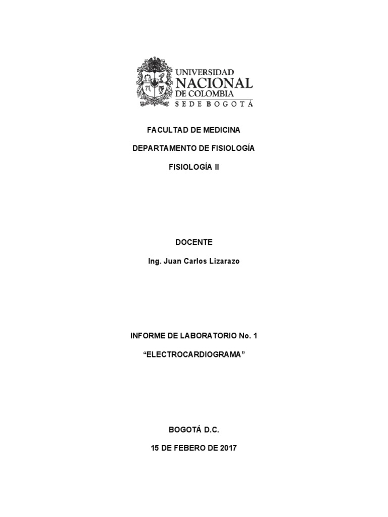 Informe Ecg | PDF | Electrocardiografia | Corazón