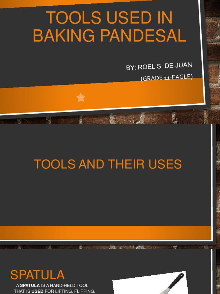 Tools Used in Baking Pandesal | PDF | Sheet Pan | Knife