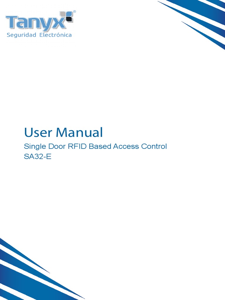 Single Door RFID Access Control User Manual: An overview of ...