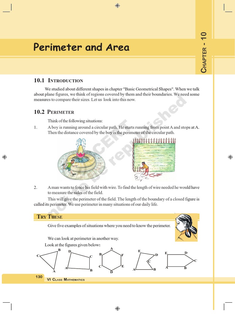 Perimeter Of Different Shapes