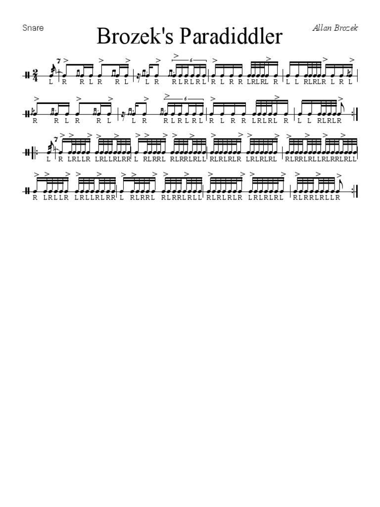 Brozek's Paradiddler PDF | PDF