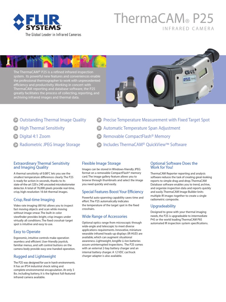 P25 Datasheet PDF | PDF | Infrared | Thermography
