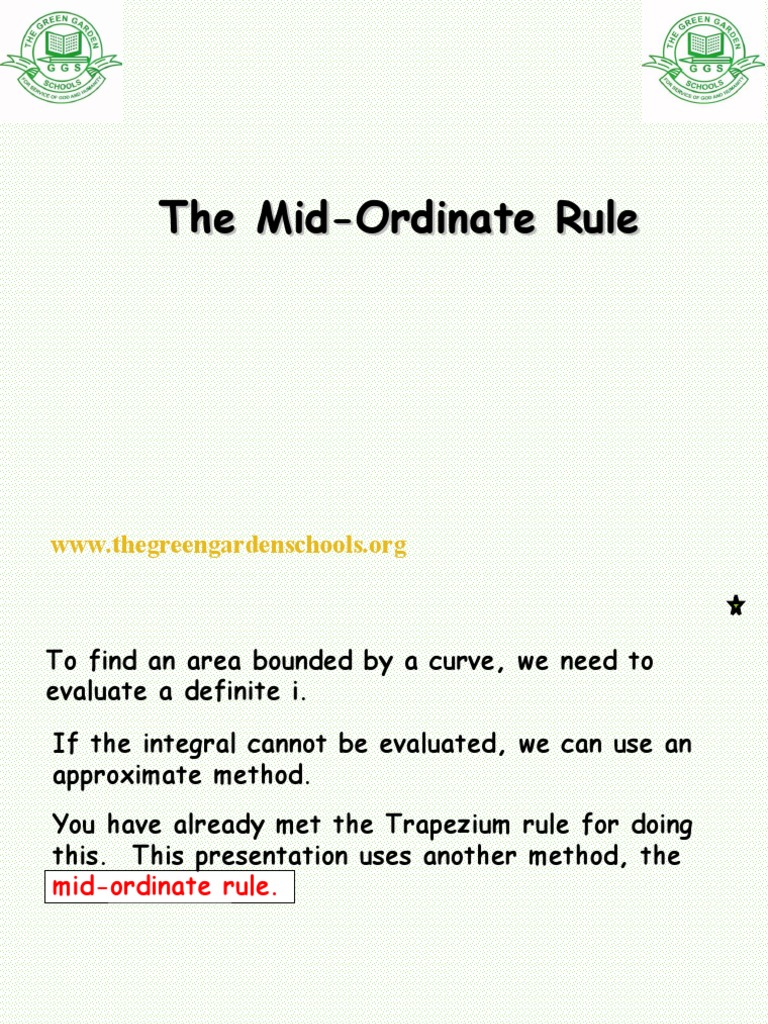 Mid-Ordinate Rule | PDF | Integral | Area