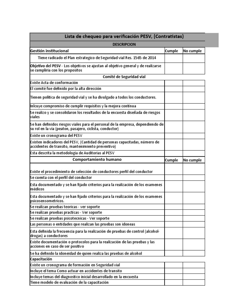 Auditoria PESV | PDF | Seguridad vial | Accidente de tráfico