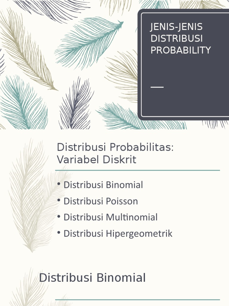Jenis-jenis Distribusi Probabilitas pada Variabel Diskrit | PDF