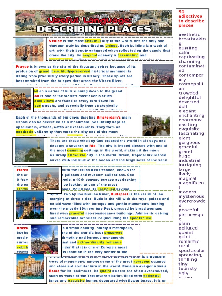 Useful Language Describing Places - 79444 | PDF | Budapest | Art Media