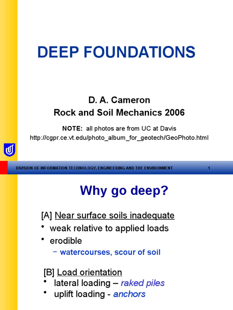Deep Foundations Students 2006 | PDF | Deep Foundation | Geotechnical ...