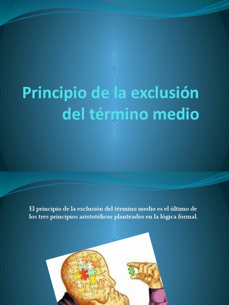 Principio de La Exclusión Del Término Medio | PDF | Proposición ...