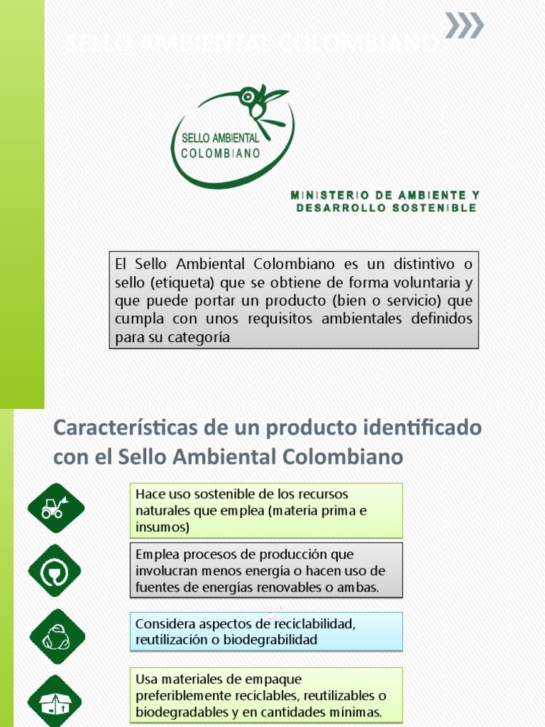 Sello Ambiental Colombiano | PDF | Energía y recursos | Naturaleza
