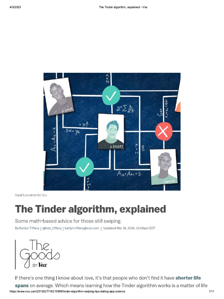 The Tinder Algorithm, Explained - Vox PDF | PDF