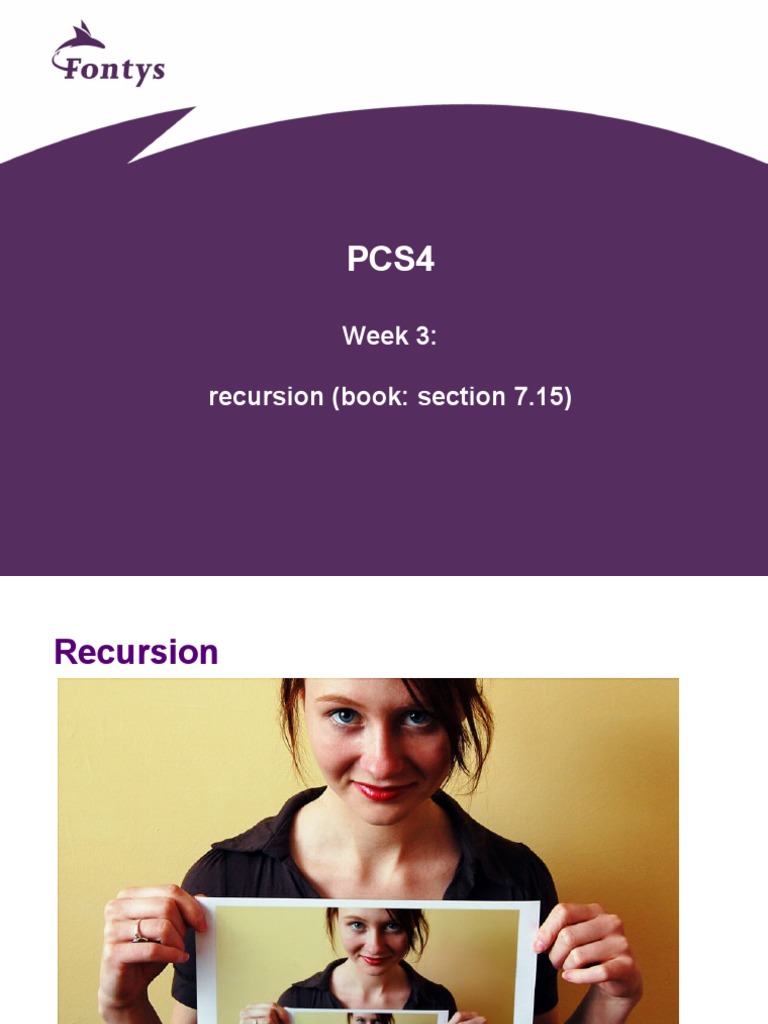 Week 3: Recursion (Book: Section 7.15) | PDF | Formalism (Deductive ...