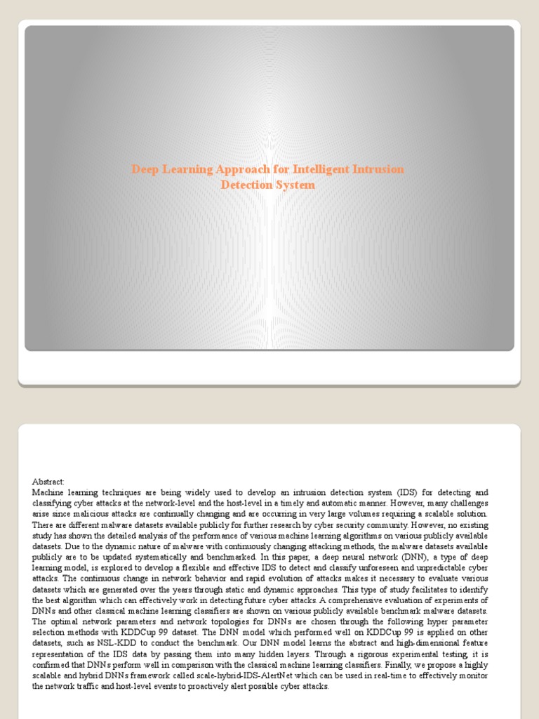 Intrusion Detection System | PDF | Deep Learning | Applied Mathematics