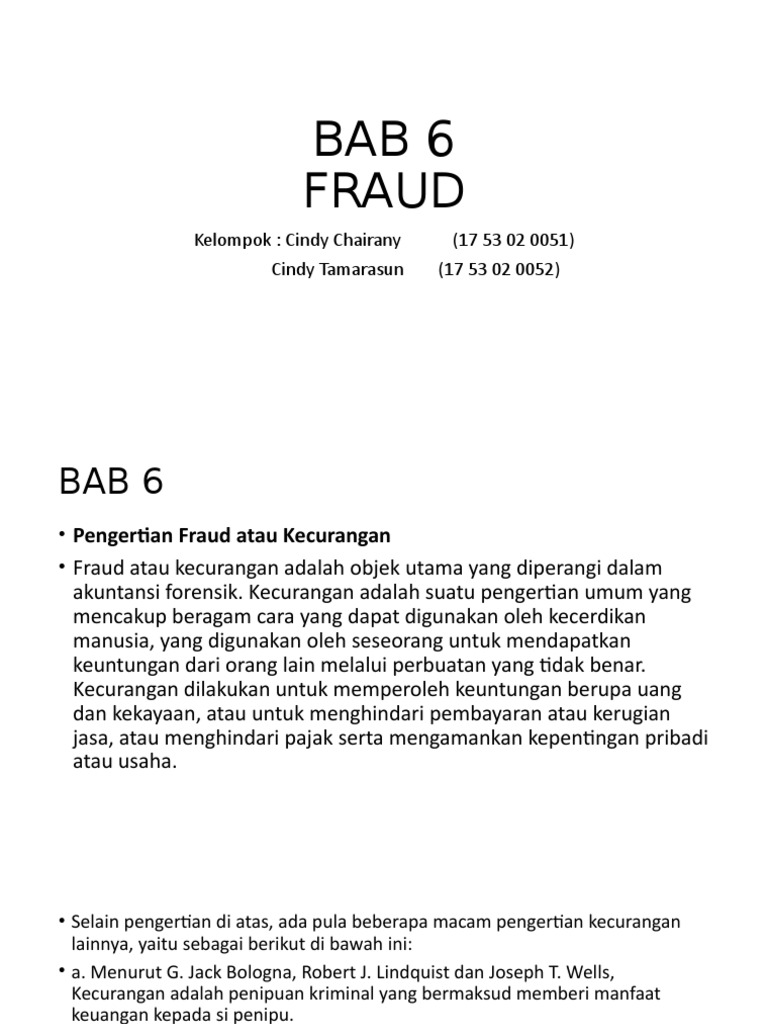 6 BAB FRAUD | PDF