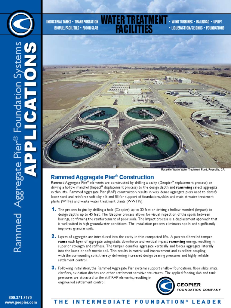 Water Treatment Facilities: Rammed Aggregate Pier Construction | PDF ...