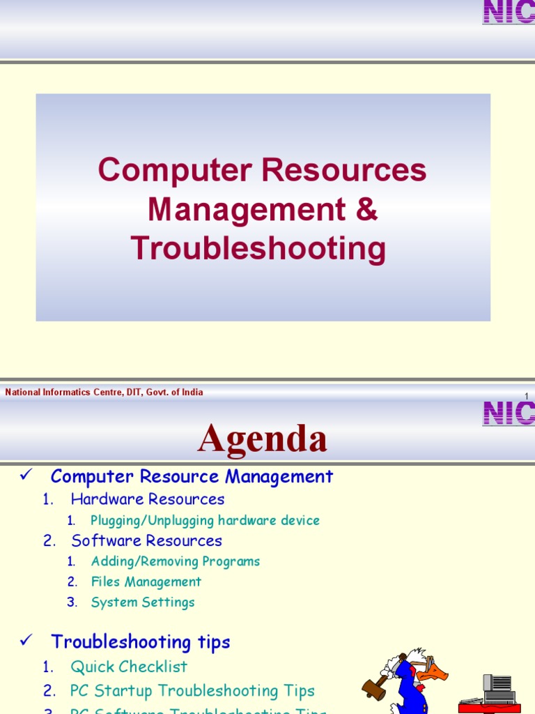 Computer Resourse Management & Trouble Shootting - New | PDF | Computer ...