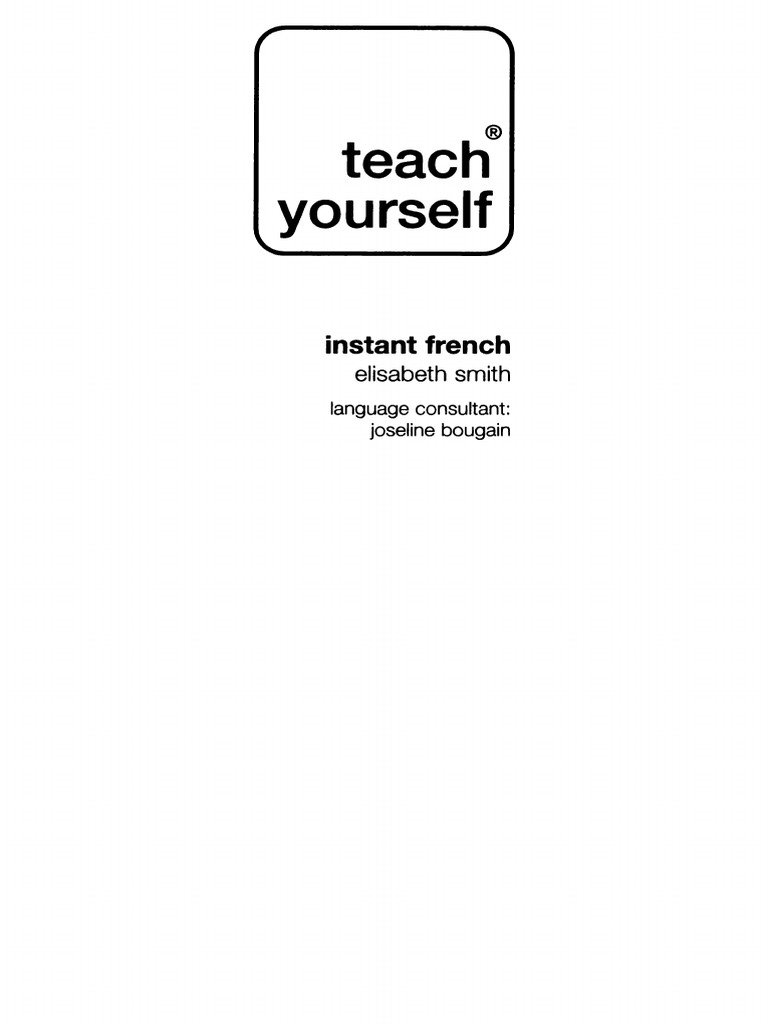 Pub - Teach Yourself Instant French With Audio PDF | PDF | Copyright ...