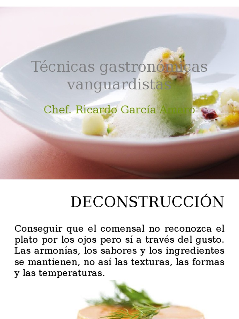 Técnicas Gastronómicas Vanguardistas | PDF | Alimentos | Cocinando