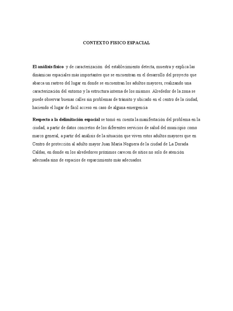 Contexto Fisico Espacial | PDF