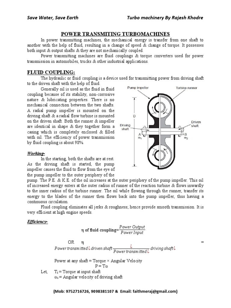 Power Transmitting Machines | PDF | Power (Physics) | Turbine