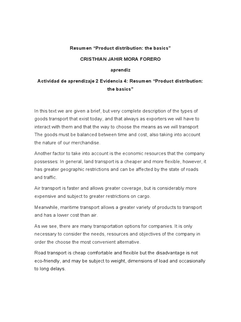 Understanding Product Distribution Methods | PDF