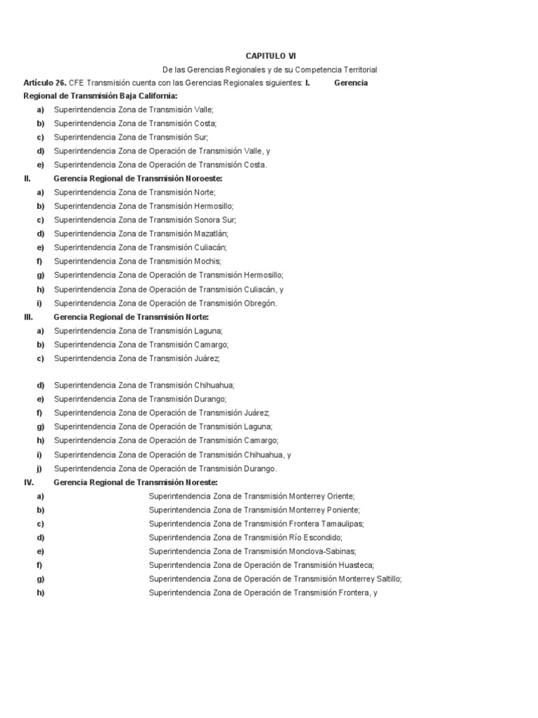 Regiones CFE | PDF | Sonora | Chihuahua (estado)